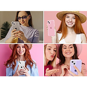 ZTOFERA Designed for iPhone 13 6.1 inch,Sparkly Cute Clear Case for Women Girls,Glitter Bling Flexible Soft TPU Silicone Bumper Protective Cover for iPhone 13,Clear