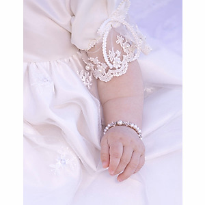 Cherished Moments Baptism to Bride Cross Bracelet Gift for Girls in Sterling Silver and Cultured Pearl