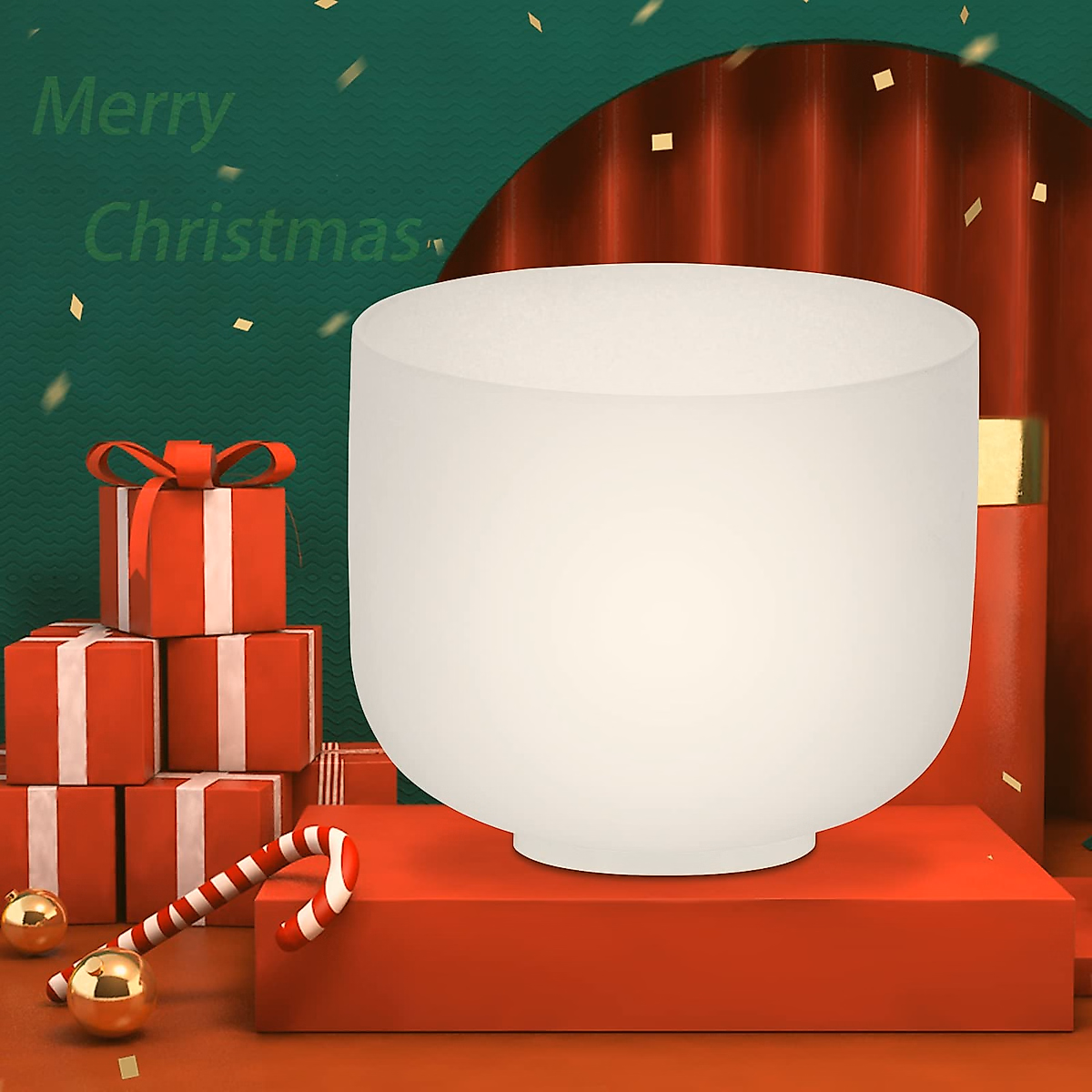 SOLSHINE Crystal Singing Bowl 432HZ 8inches F Notes Heart Chakras Crystal Striker and O-ring included