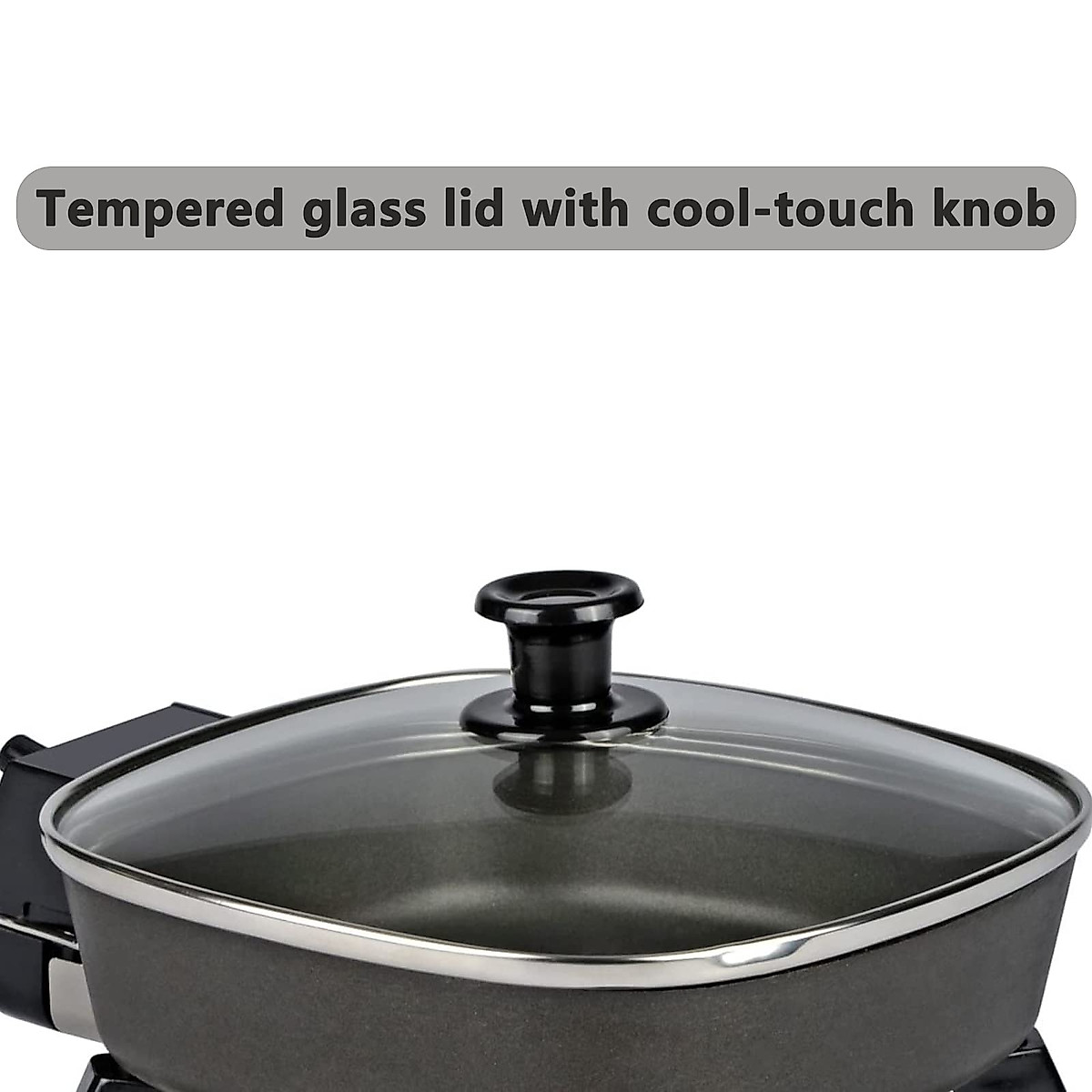 Small Electric Skillet - with Temperature Control Serves 1 to 2 People (6 inch)