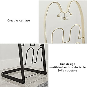 Household Products Cat Shaped Slippers Rack, Living Room Floor Multi Layer Wrought Iron Shoe Rack Simple Bathroom Toilet Slippers Shelf Dormitory Shoe Rack, for Entryway Bathroom Living Room