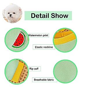 Dog Onesie Jumpsuit with Hat, Pet Pajamas Set, Cute Dog Bodysuit with Fruit Pattern, Soft Comfortable Pullover Shirt Sleeping Clothes for Puppy Kitten, Stretchable Outfit for Dog Hair Shedding Cover