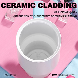 John Smith 40 oz Tumbler with Handle and Straw Reusable Stainless Steel Water Bottle Travel Mug Cupholder Friendly Gifts for Women Men Him Her (Pink)