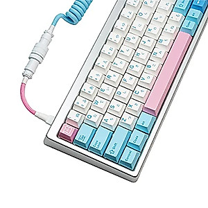PBT Milk Japanese Keycaps 141 Keys Cherry Profile Dye Sublimation ANSI Layout for Mechanical Gaming Keyboard Cherry MX Switches