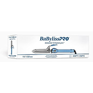 BaBylissPRO Nano Titanium Spring Curling Iron , 1.25 Inch (Pack of 1)