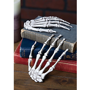 Fun Costumes Halloween Realistic Skeleton Hands Outdoor & Indoor Decoration, Life Size Scary Creepy Human Terror Scary Creepy Display