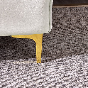 kevinplus 108.6'' Sectional Sofa Couch with USB for Living Room, Modern 3-Seat L-Shape Sectional Sofa Couch with Convertible Chaise Ottoman, for Bedroom Home Office Apartment, Golden Metal Legs, Beige