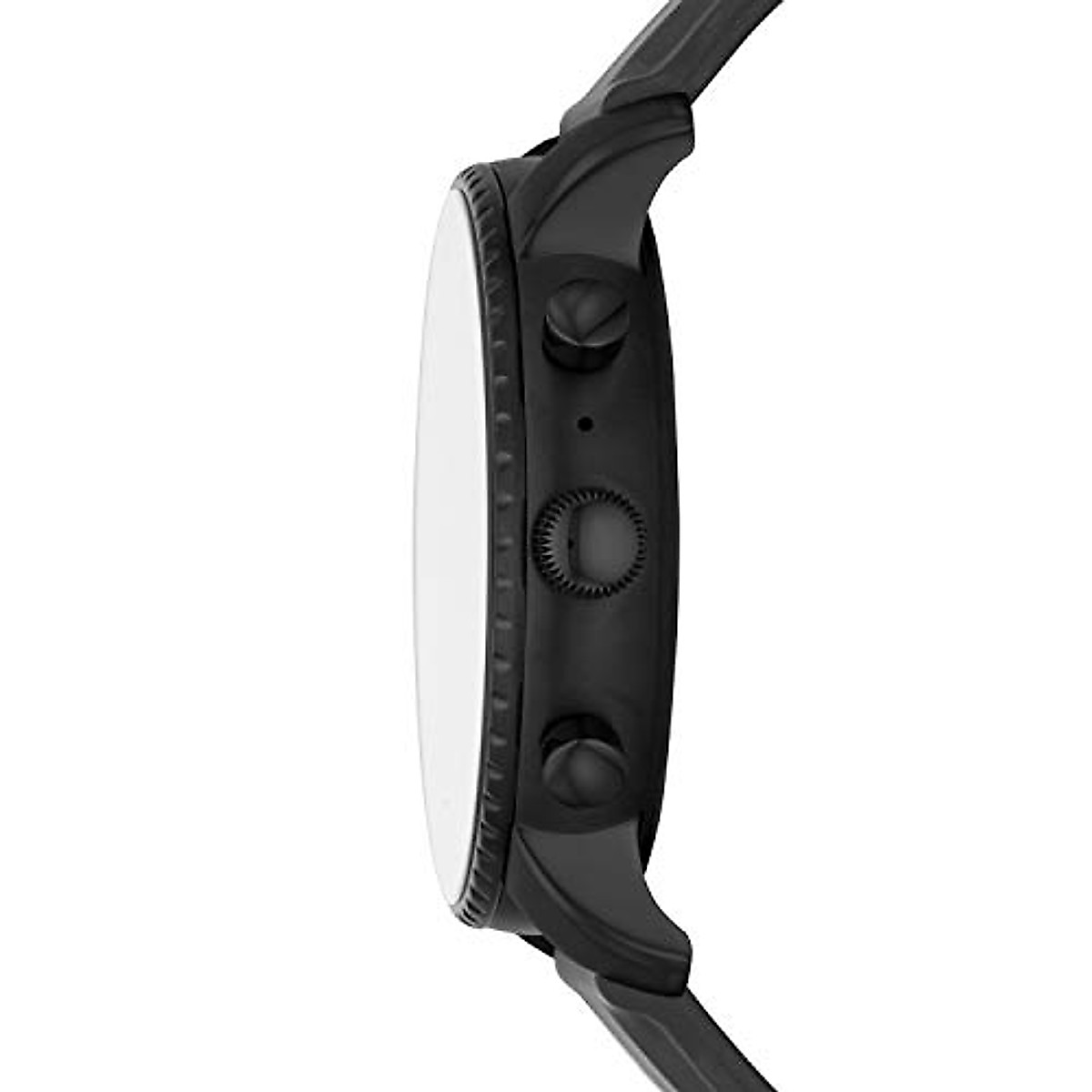 Fossil Men's Gen 4 Explorist HR Heart Rate Stainless Steel and Silicone Touchscreen Smartwatch, Color: Smooth Black (Model: BQD1000)