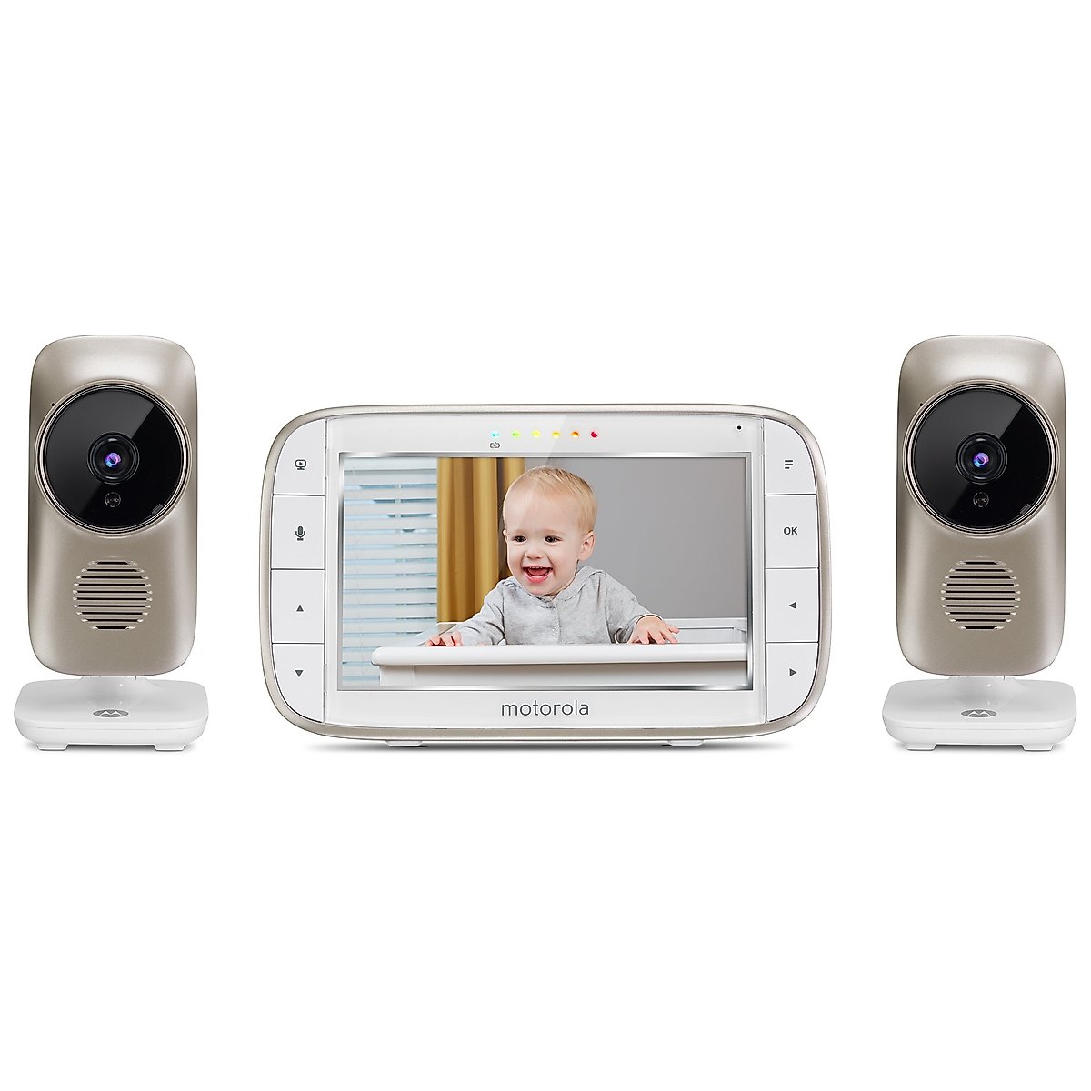 Motorola MBP845CONNECT-2 5" Video Baby Monitor with Wi-Fi Viewing, 2 Cameras, Digital Zoom, Two-Way Audio, and Room Temperature Display