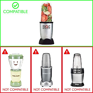 22 oz Tall Cup with Flip Top To-Go Lid Replacement Part compatible with Magic Bullet 250W MB1001 Blenders