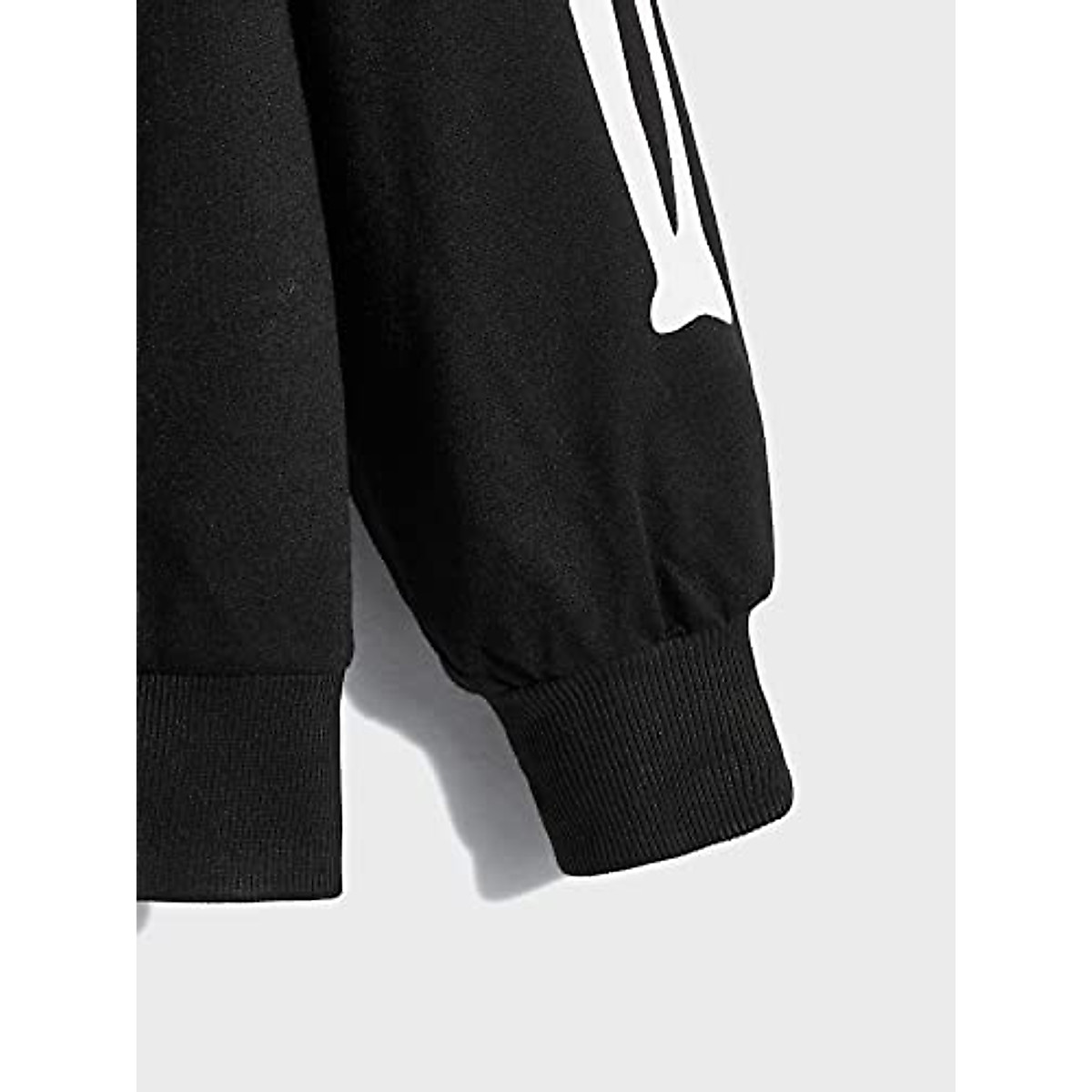 SheIn Men's Graphic Long Sleeve Hoodies Zip Up Drawstring Hooded Sweatshirt Jacket Black S