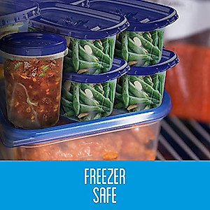 Ziploc Food Storage Meal Prep Containers Reusable for Kitchen Organization, Dishwasher Safe, Fresh Start Pack, 16 Count