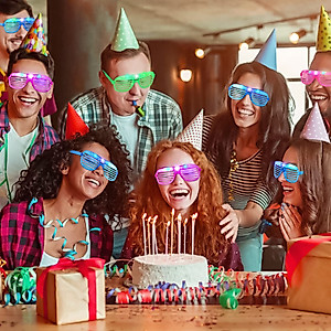 15 Pack Light Up Glasses 5 Colors Glow in The Dark LED Glasses Party Supplies for Kids Adults 80s Shutter Shades Neon Party Favors