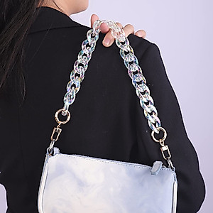 Wiwpar Acrylic Bag Straps Bag Chains Shoulder Straps Replacement Chain Strap for Women's Handbags