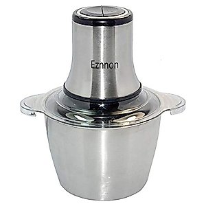 Eznnon Home electric Small Blender Cooking machine Meat grinder Can handle velvet Stainless steel mixer 3.0L large capacity 800W power (Silver)