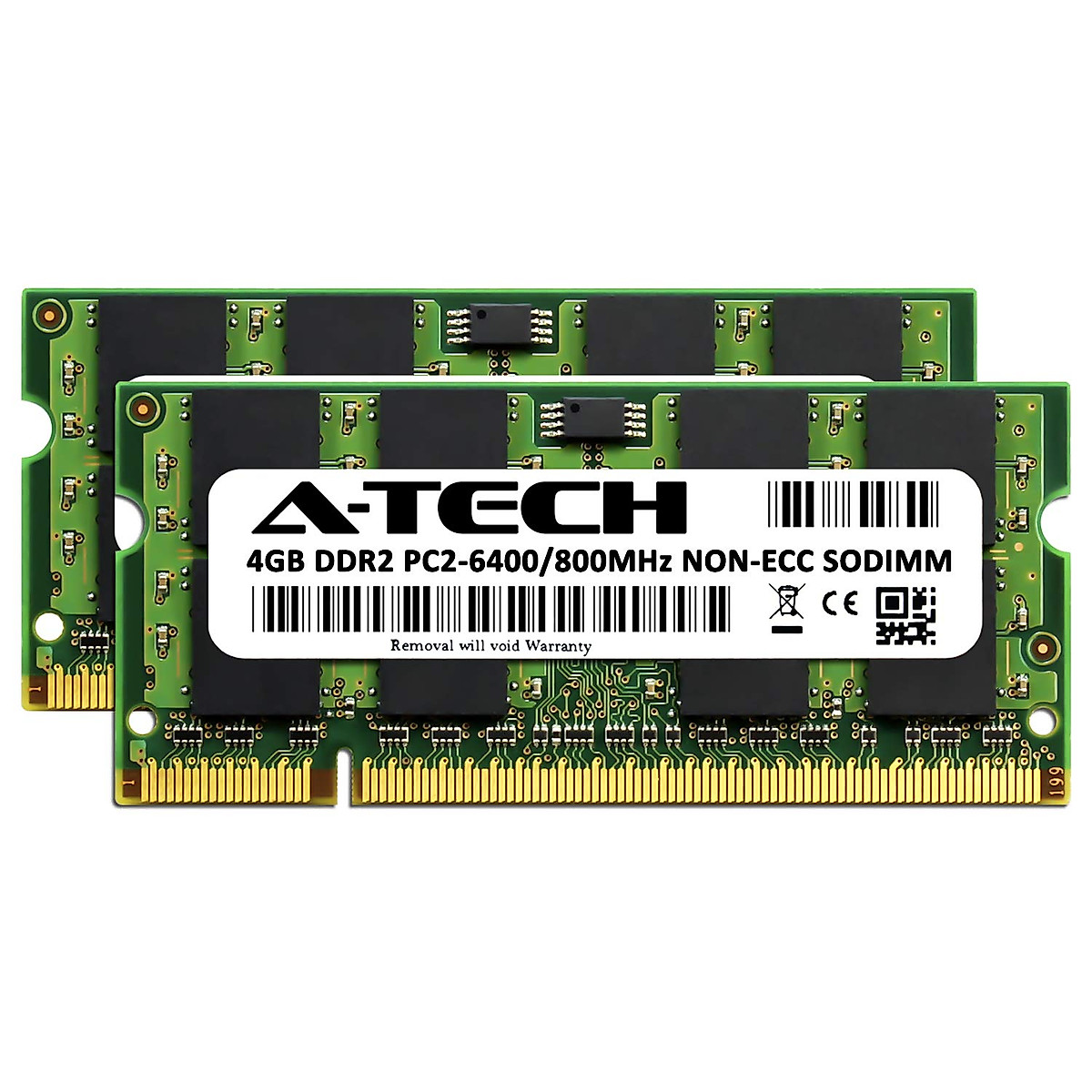 A-Tech 8GB Kit (2x4GB) Max RAM for Dell Inspiron 1440, 1545, 1546, 1750, Zino HD 400 - DDR2 800Mhz PC2-6400 SODIMM Max Memory Upgrade