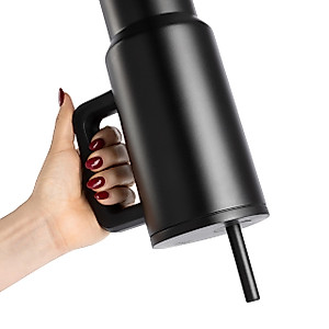 Simple Modern 40 oz Tumbler with Handle and Straw Lid | Leak-Proof Insulated Stainless Steel Water Bottle Travel Mug Cupholder Use | Gifts for Women Men Him Her | Trek Signature | Forest