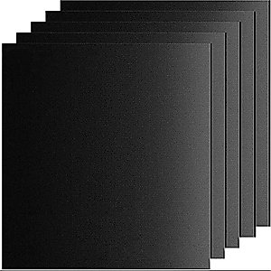 NA1 HomeEarth Grill Mat Set of 5 – For cooking and baking; Non-stick BBQ mats, Dishwasher safe, Reusable, Heavy Duty, Anti static ; For Microwave, BBQ, Air Fryer, All Grill types - BLACK