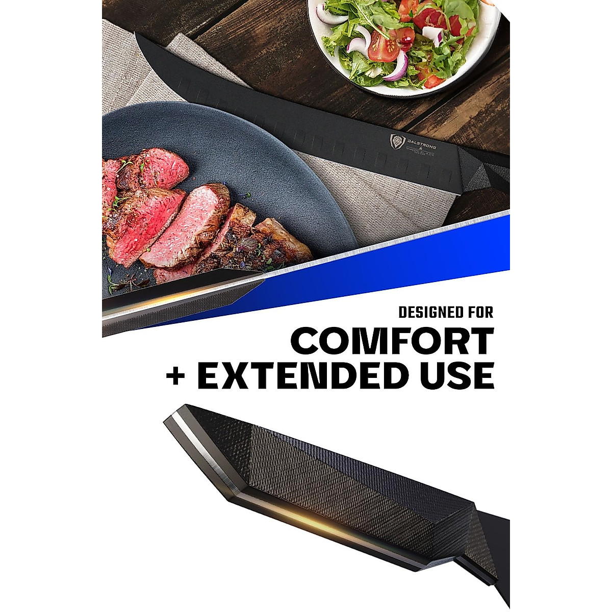 Dalstrong Butcher Knife - 10 inch - Shadow Black Series - Black Titanium Nitride Coated - High Carbon 7CR17MOV-X Vacuum Treated Steel - Breaking Kitchen Knife - Sheath - Slicing Knife - NSF Certified