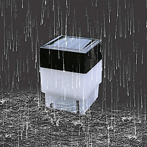 Solar LED 2In x 2In(5cm x 5cm) Fence Post Cap for Wrought Iron and Aluminum or Garden, Solar Fence Lights - 8 Pack (white light)