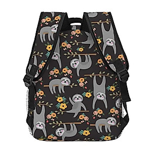 Granbey Sloth Backpacks Sloths Dream Bookbag Animal Boys Bookbags Girls Flower Book Bag One Size
