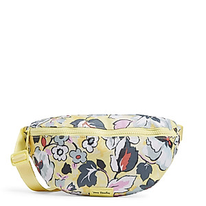 Vera Bradley Women's Recycled Lighten Up Reactive Convertible Crossbody Belt Bag With RFID Protection, Sunny Garden, One Size