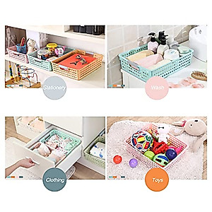 Turn in Trays Classroom, 4Pcs Paper Trays for Classroom, Book Baskets for Library, Drawers, Office, Home