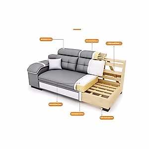 ALKKAR Modern Fabric U-Shaped Sofa Multifunctional Corner Sofa Combination Living Room Furniture Sofa Set with USB Connection, Modern Gray Leather Sectional Sofa Set for Living Room, Home Office