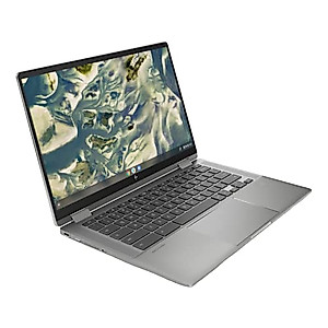 HP Chromebook x360 14C-CC0047NR 14-Inch Touchscreen 2 in 1 Laptop Intel Core i3, 8GB DDR4 RAM, 128GB SSD, Convertible Tablet, MicroSD Reader, USB C, Wifi, Bluetooth, ChromeOS, Mineral Silver (Renewed)