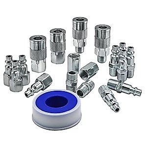 YOTOO 19 Pieces Air Hose Fittings, 1/4 NPT Industrial Air Coupler & Plug Kit