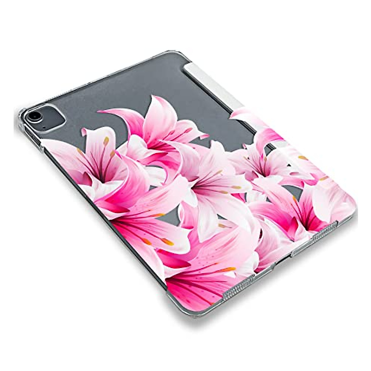 Kawaii Pink Lily Cute Flowers case Compatible with iPad Mini Air Pro 7.9 8.3 9.7 10.2 10.9 11 12.9 inch Pattern Cover New 2022 2021 Trifold Stand 3 4 5 6 7 8 9 Generation 515 (7.9" Mini 4/5)