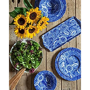Pimpernel Blue Room Sunflower Collection Sandwich Tray | Serving Platter | Crudité and Appetizer Tray | Made of Melamine | Measures 15.1" x 6.5" | Dishwasher Safe