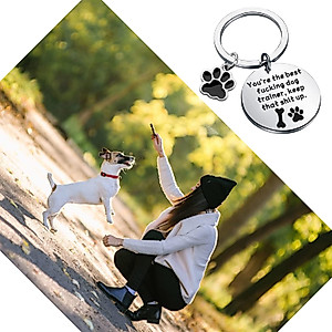 FEELMEM Dog Trainer Gift Dog Walker Gift You’re The Best Fucking Dog Trainer Keychain Dog Owner Gift Dog Sitter Gift