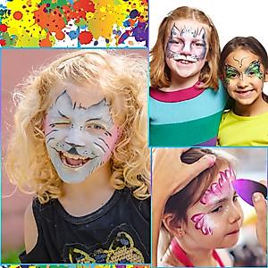 24+1 Pcs Face Paint Sponges Kit, Boyistar Art Work Sponge Body Painting Sponge for Face High Density 8P Half Moon, 8P Oval, 4P Round, 4P Finger Sponge for Makeup Body Paint with Storage Bag