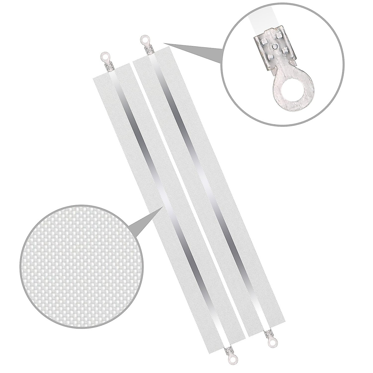 Impulse Sealer Repair Kits for LinsnField 12inch Sealer Pros, PTFE & Width of 7-mm Heat Seal Strips, Length(Including Hole) of 13.4inch, Pack of 6