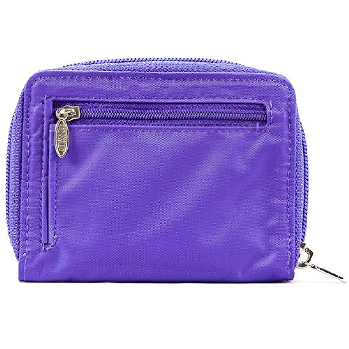 Big Skinny Women's Lynx Zippered Slim Wallet, Holds Up to 30 Cards, Purple
