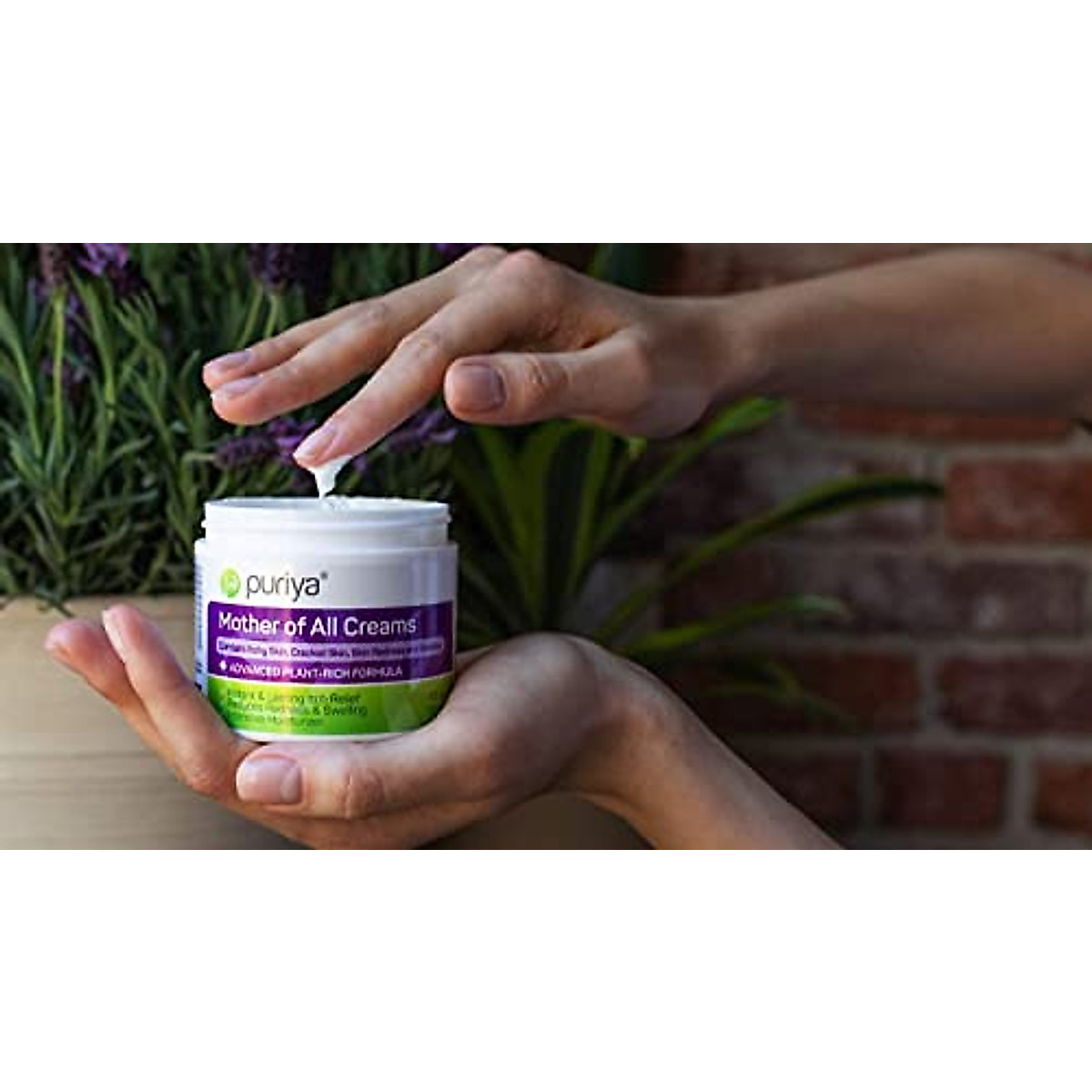 Puriya Eczema Cream, Plant Rich Formula Provides Instant and Lasting Relief for Severely Dry, Cracked, or Irritated Skin, for Redness and Rashes, Bundle of Light Peppermint and Mildly Earthy Scent