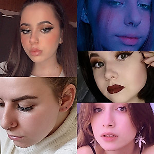 Ubjuliwa 160pcs 20G-22G 1.5mm 2mm 2.5mm Nose Studs Stainless Steel Nose Rings Studs Crystal Rhinestone Stud Nose Rings for Women Nose Piercing Jewelry