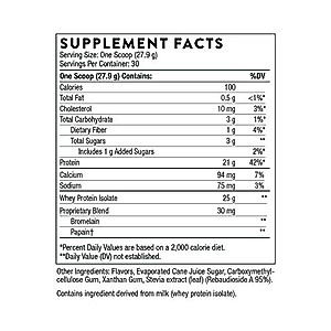 Thorne Whey Protein Isolate - 21 Grams of Easy-to-Digest Whey Protein Powder - NSF Certified for Sport - Vanilla Flavored - 29.5 Ounces - 30 Servings