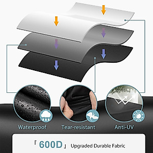 Fire Pit Cover for Solo Stove Yukon, Also Fits for 27"-29" Fire Pit, Waterproof & Windproof with Reinforced Handle, 29 Dia x 18 H, Black