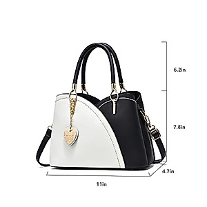 Women Top Handle Tassel Handbags Shoulder Satchel Bags Leather Zipper Tote cute Love heart shape pendant Shoulder Hobo Bag