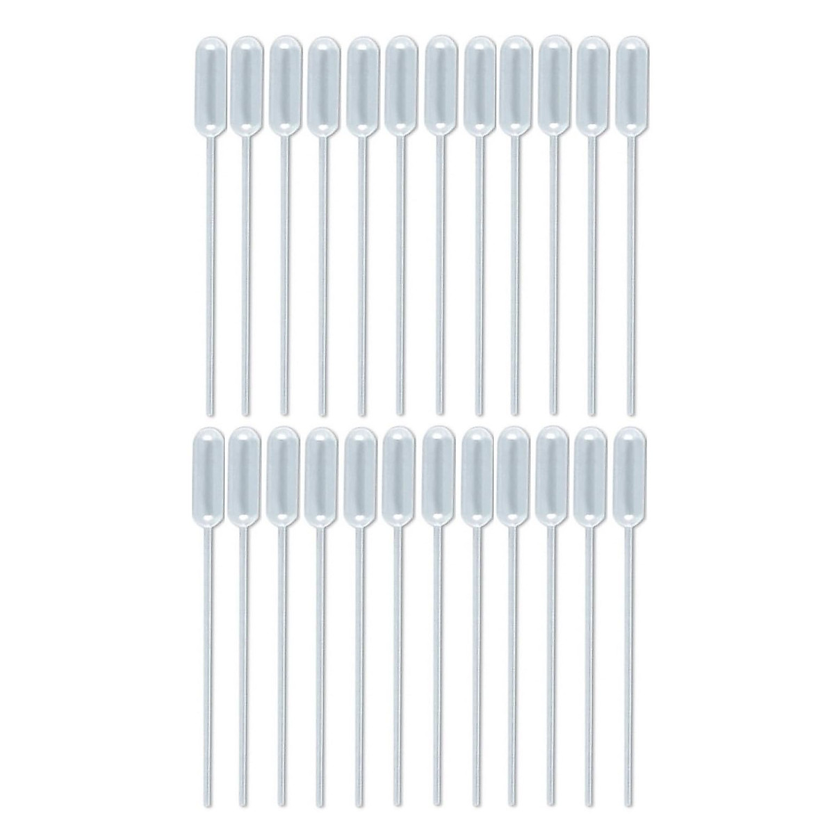 Sterile Non-Graduated Narrow Fine Stem Transfer Pipettes 3.5 mL (0.12 oz) - 24 Pack