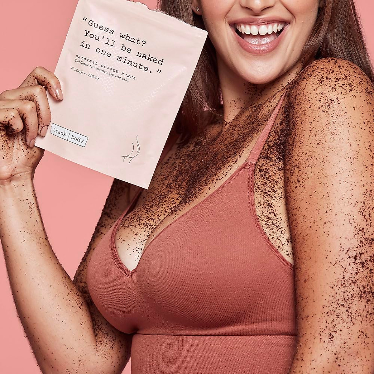 Frank Body Original Coffee Scrub, 7.05oz | Natural & Cruelty Free Exfoliating Body Scrub | Hydrating Vegan Scrub Skin Care For Stretch Marks, Acne, Cellulite | 1ct