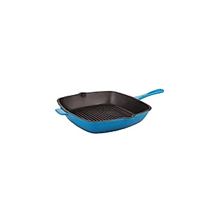 Berghoff Neo 11" Cast Iron Grill Pan Blue, Blue