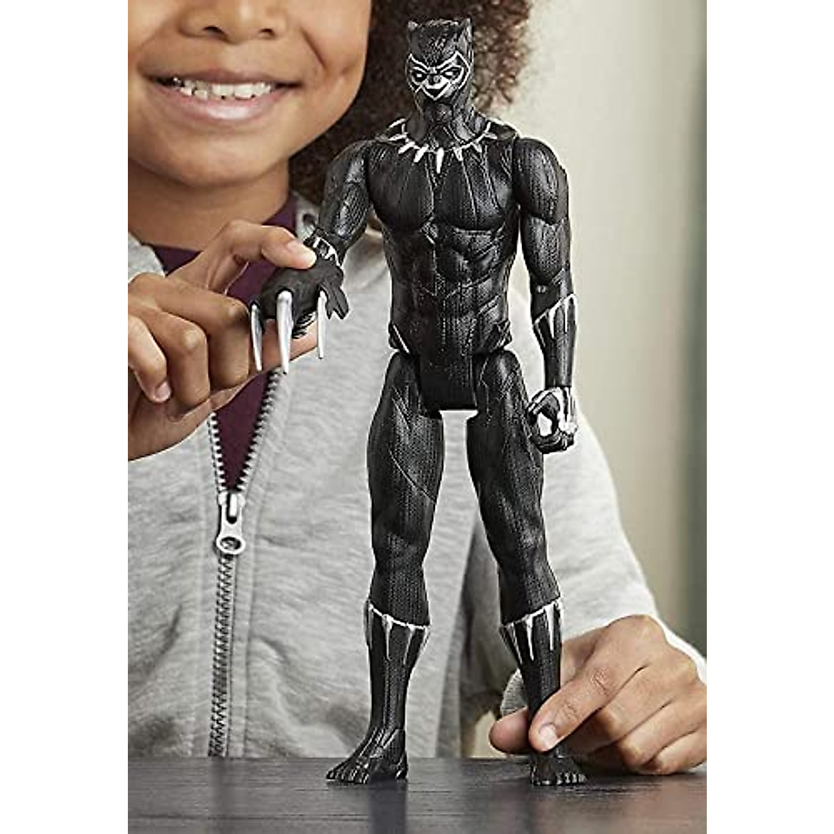 HASBROSERIES Titan Hero Series Black Panther 12 Inch Action Figure with Blast Gear