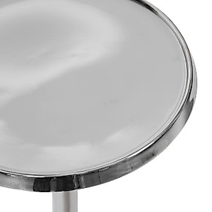 Kate and Laurel Sanzo Modern Pedestal Side Table, 9 x 9 x 23, Silver, Decorative End Table with Sleek Tabletop