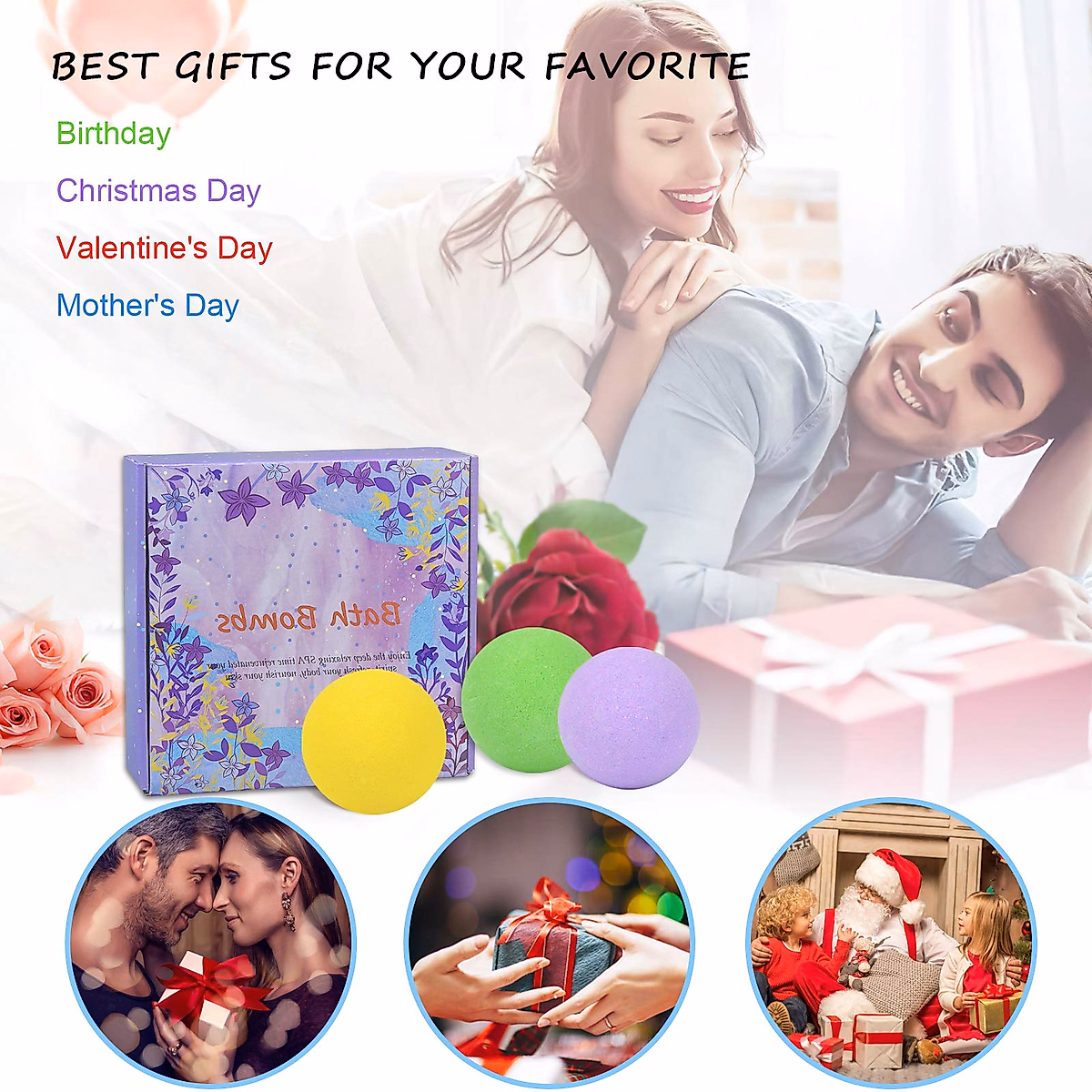 36 Organic Bath Bombs Gift Set, Natural Mini Handmade Bath Bombs for Women, Girls, Men, Kids Safe Bubble Bath Bomb, Rich Essential Oils Spa Bath Fizzies for Moisturizing Dry Skin, Relaxing Scents