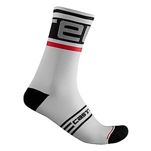 Castelli Prologo 15 Cycling Sock (Black/White, L/XL)