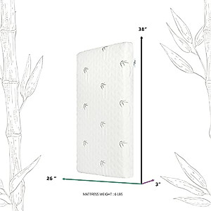 Evolur Lotus Comfort Cool Plus Convoluted Gel Mini and Portable Crib Mattress, Greenguard Gold Certified