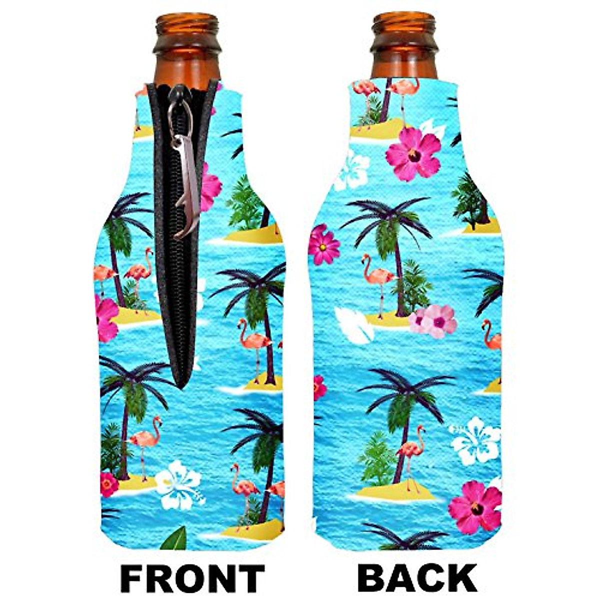 Funny Guy Mugs Flamingo Collapsible Neoprene Bottle Coolie - Drink Cooler